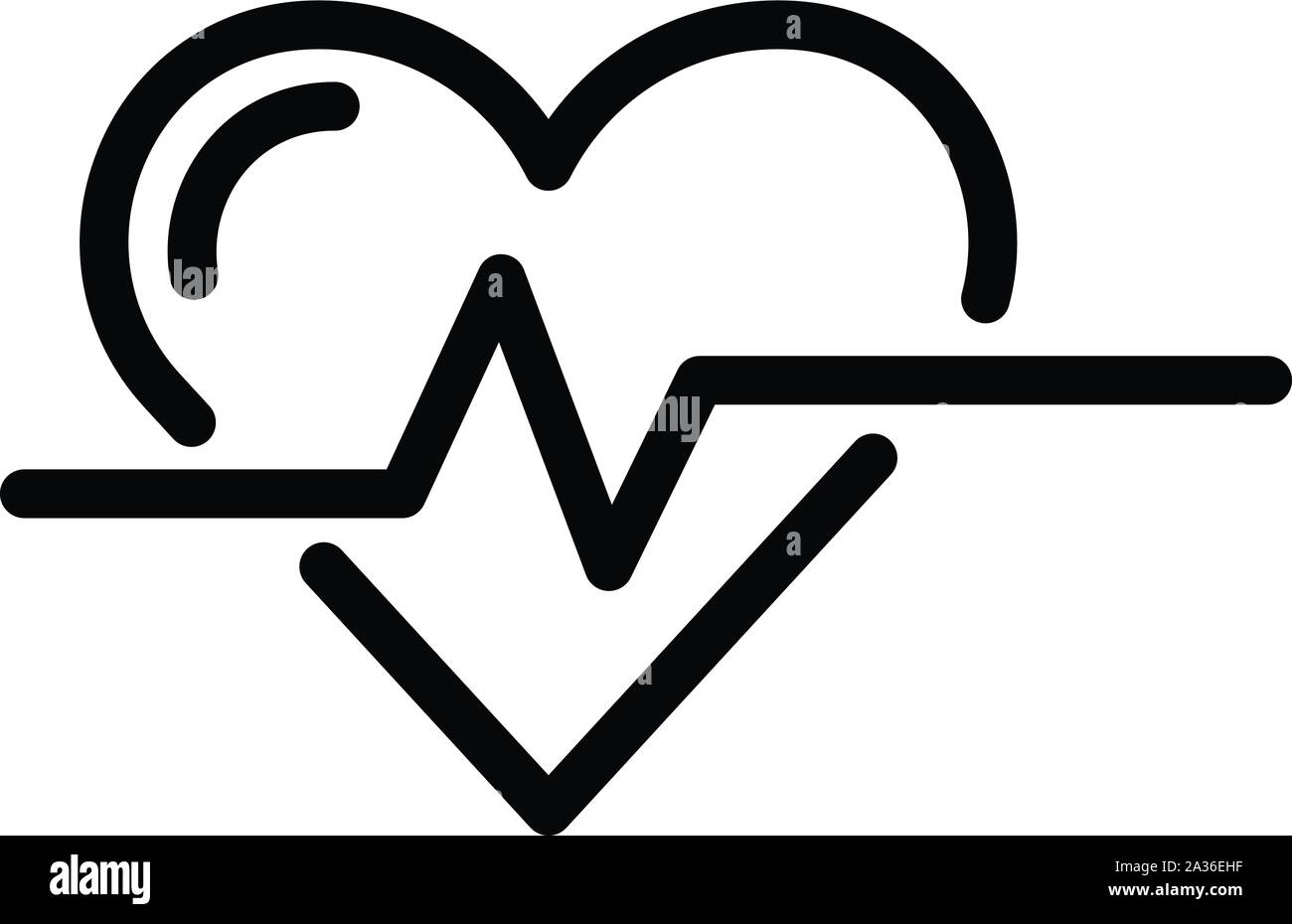 Heartbeat icon, outline style Stock Vector Image & Art - Alamy
