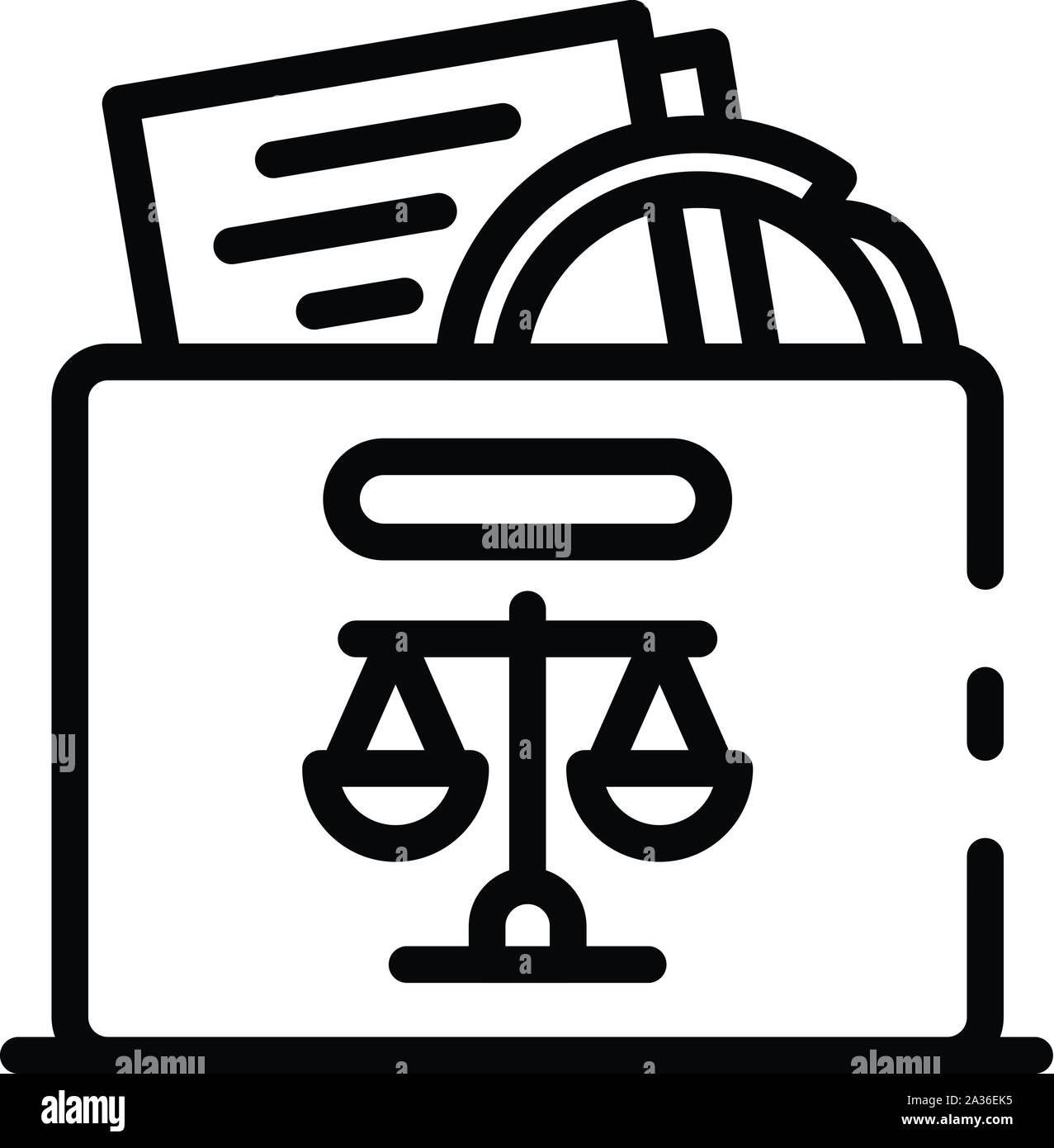 Judicial system line icon Black and White Stock Photos & Images - Alamy