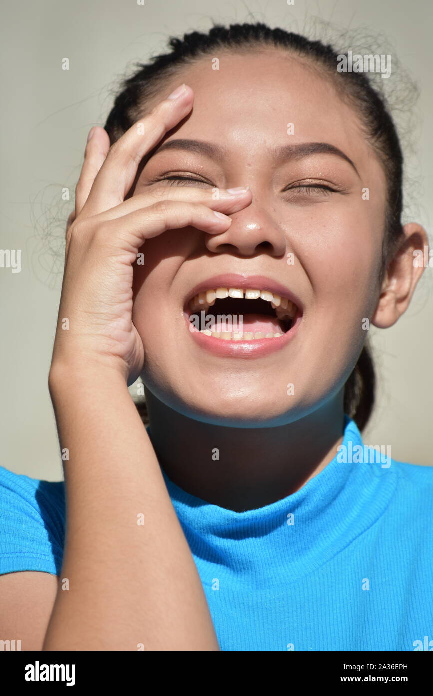 A Beautiful Diverse Female Laughing Stock Photo - Alamy