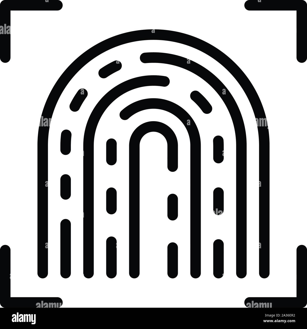 Fingerprint examination icon, outline style Stock Vector Image & Art ...