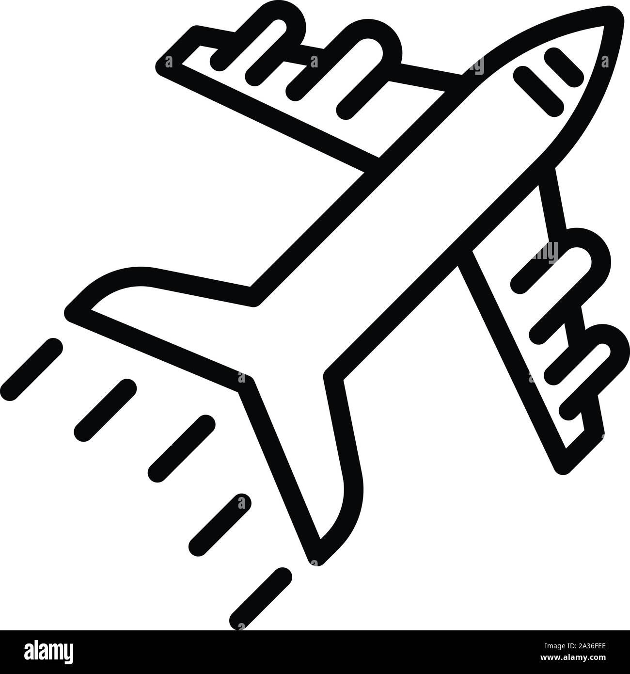 Airplane icon, outline style Stock Vector Image & Art - Alamy