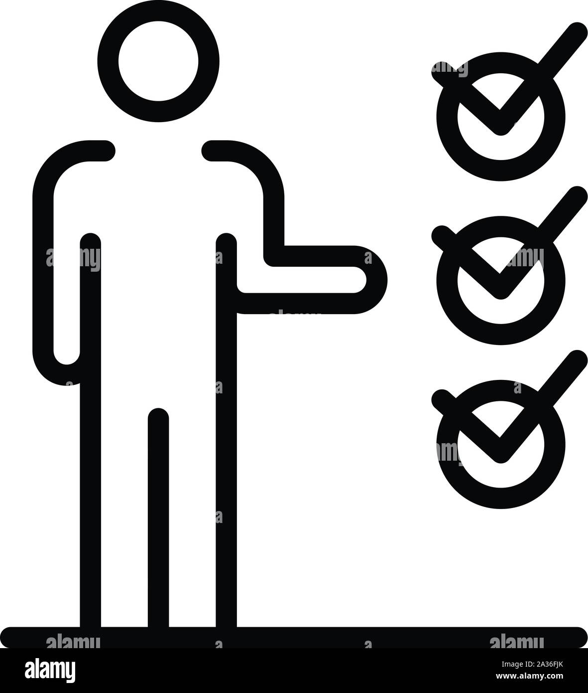 White guy check mark Stock Vector Images - Alamy