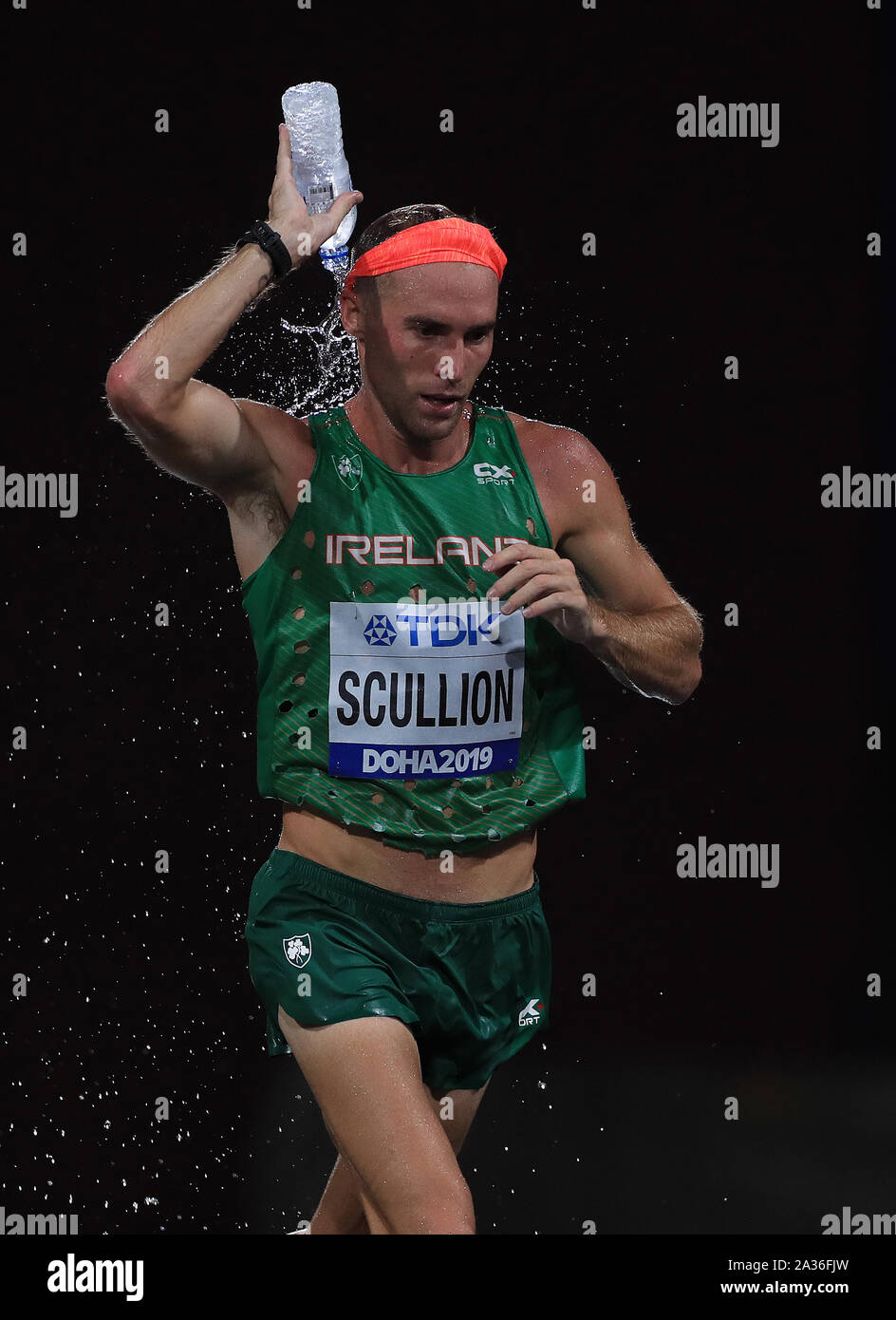 Ireland's Stephen Scullion in the mens marathon during day nine of the ...