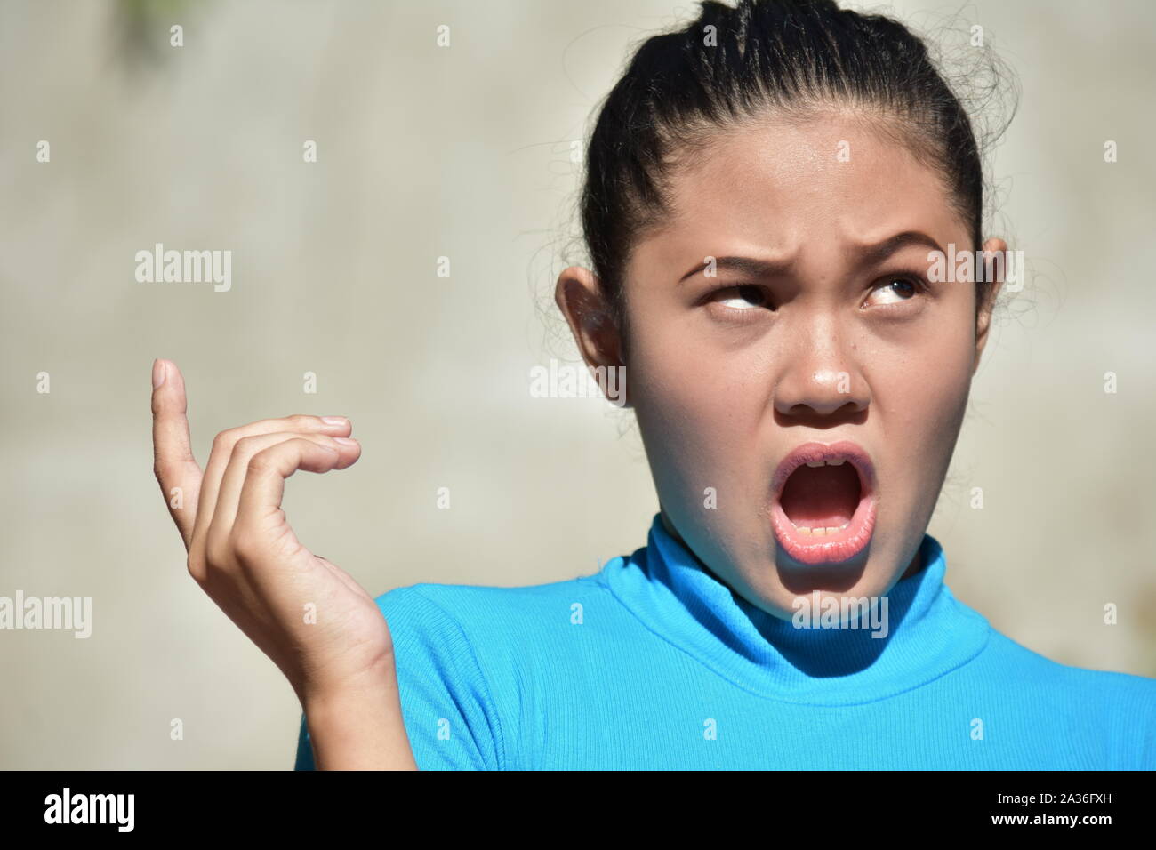An A Woman And Confusion Stock Photo - Alamy