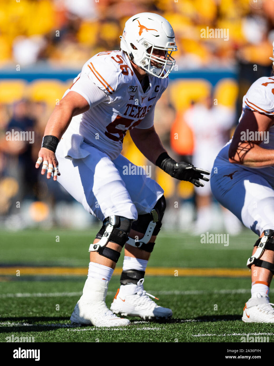 Texas Longhorns offensive lineman Zach Shackelford (56) during the NCAA ...