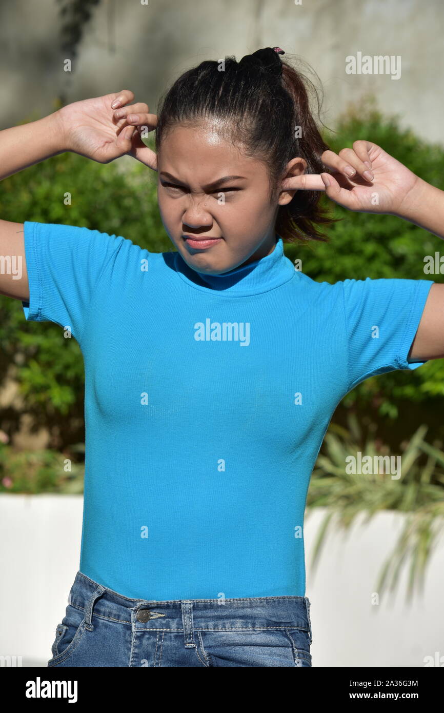 A Quiet Diverse Female Woman Stock Photo - Alamy