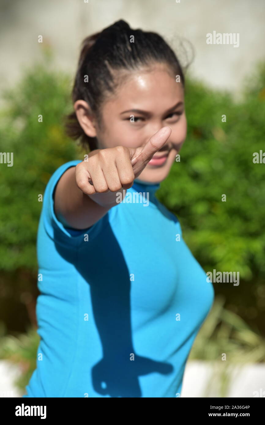 An A Happy Adult Female Stock Photo - Alamy