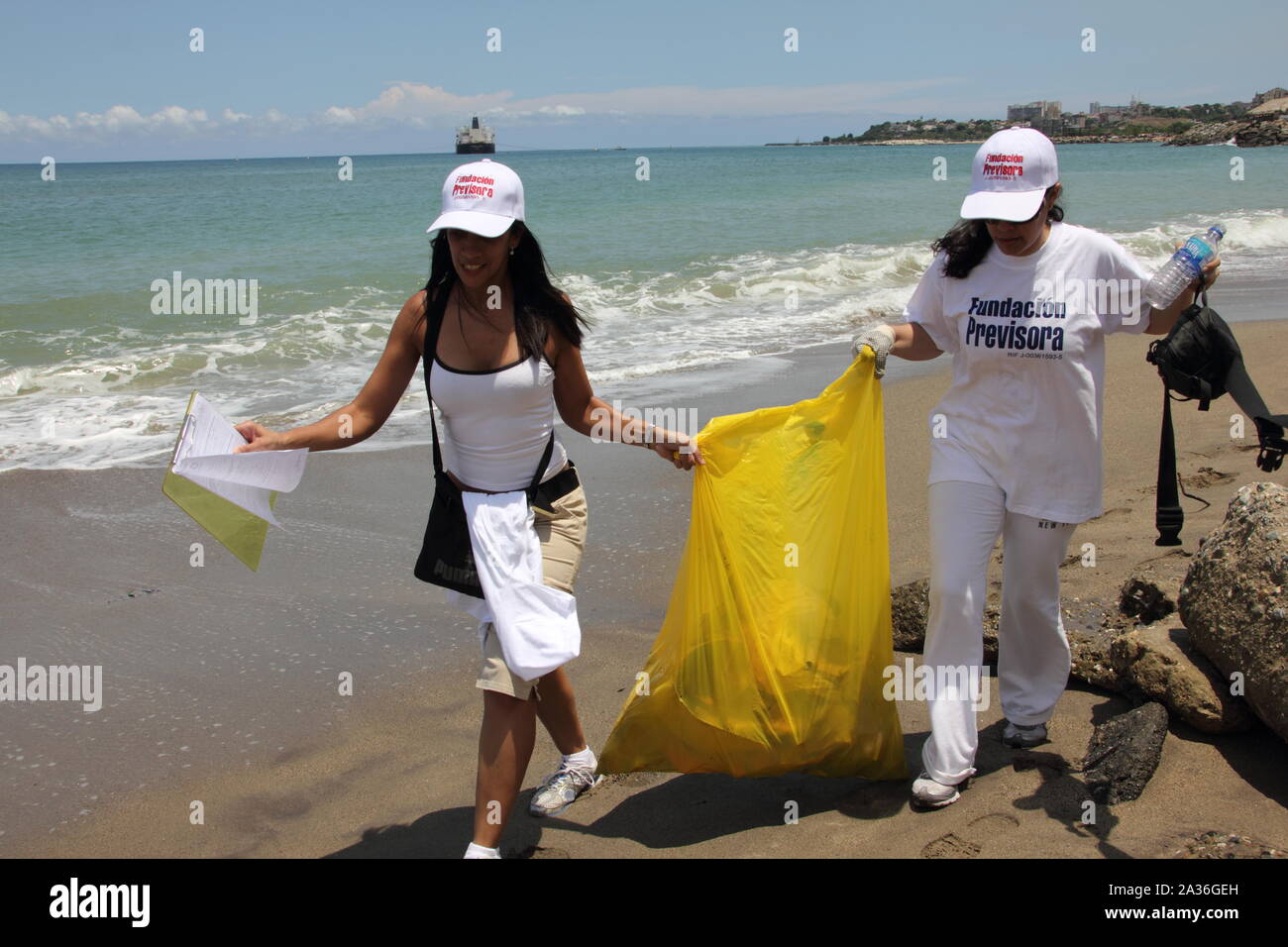 International Coastal beach cleanup day activity in La Guaira beach ...