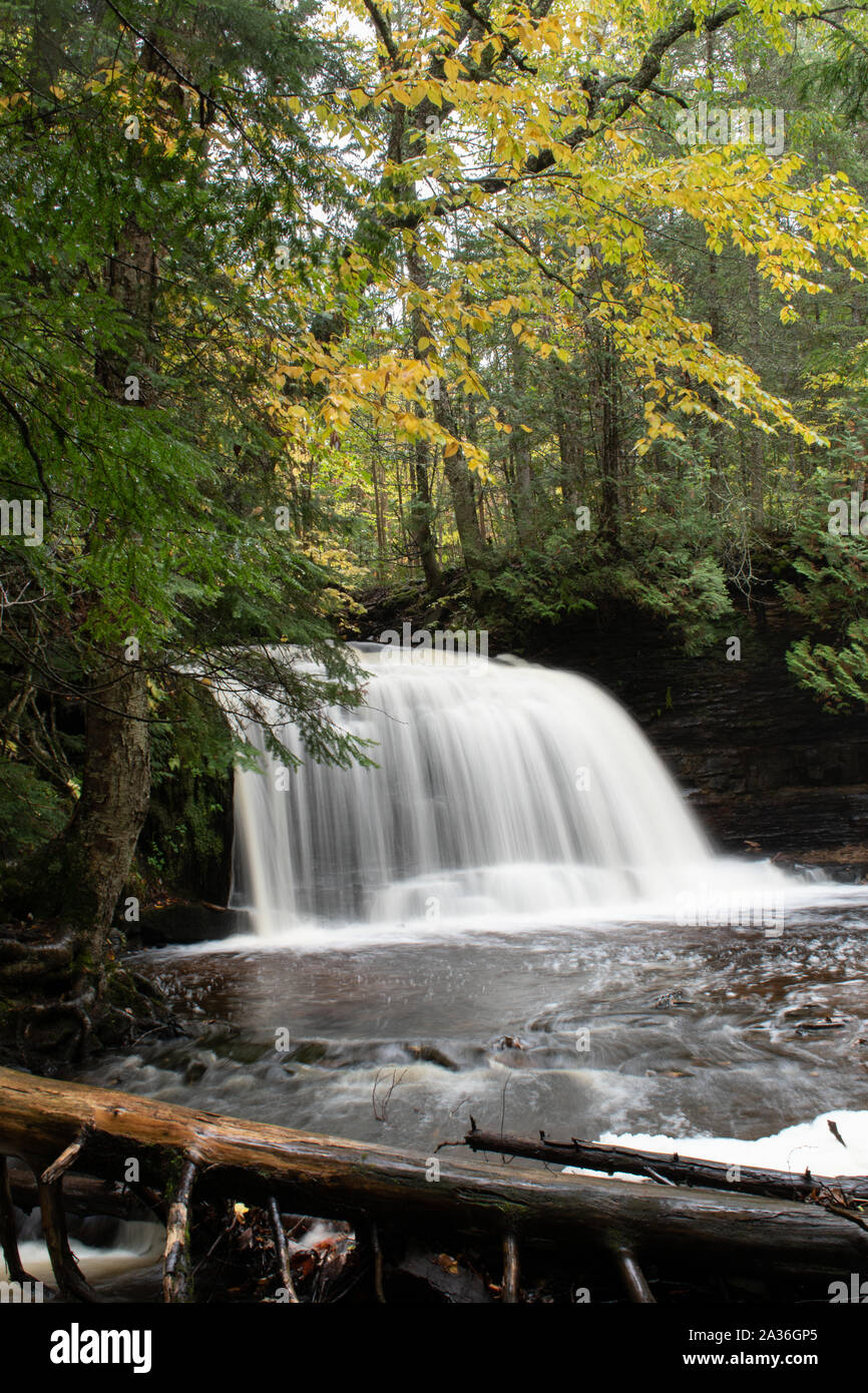 Upper Peninsula Michigan Waterfall - Rock River Waterfall in the ...