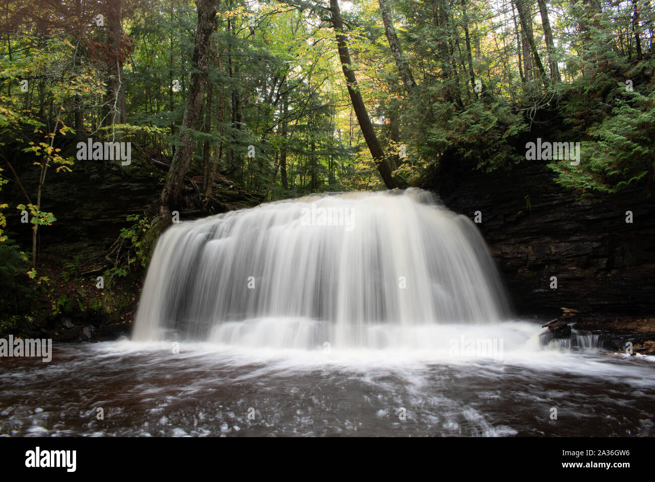 Upper Peninsula Michigan Waterfall - Rock River Waterfall in the ...