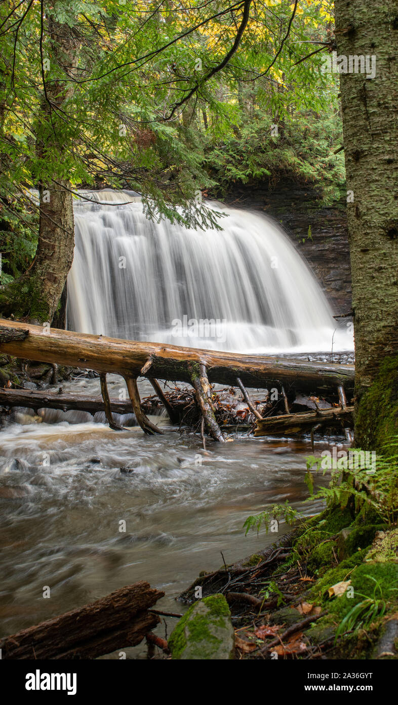 Upper Peninsula Michigan Waterfall - Rock River Waterfall in the ...