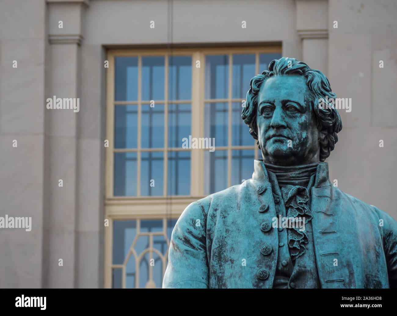 Goethe-Statue in Weimar Stock Photo - Alamy