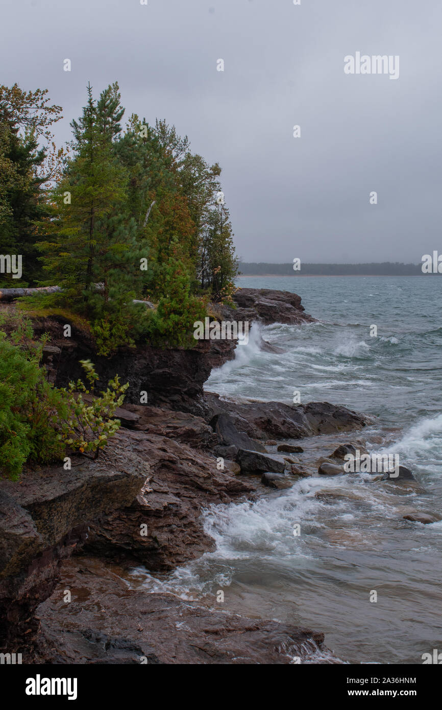Moody Lake Superior Stock Photo - Alamy