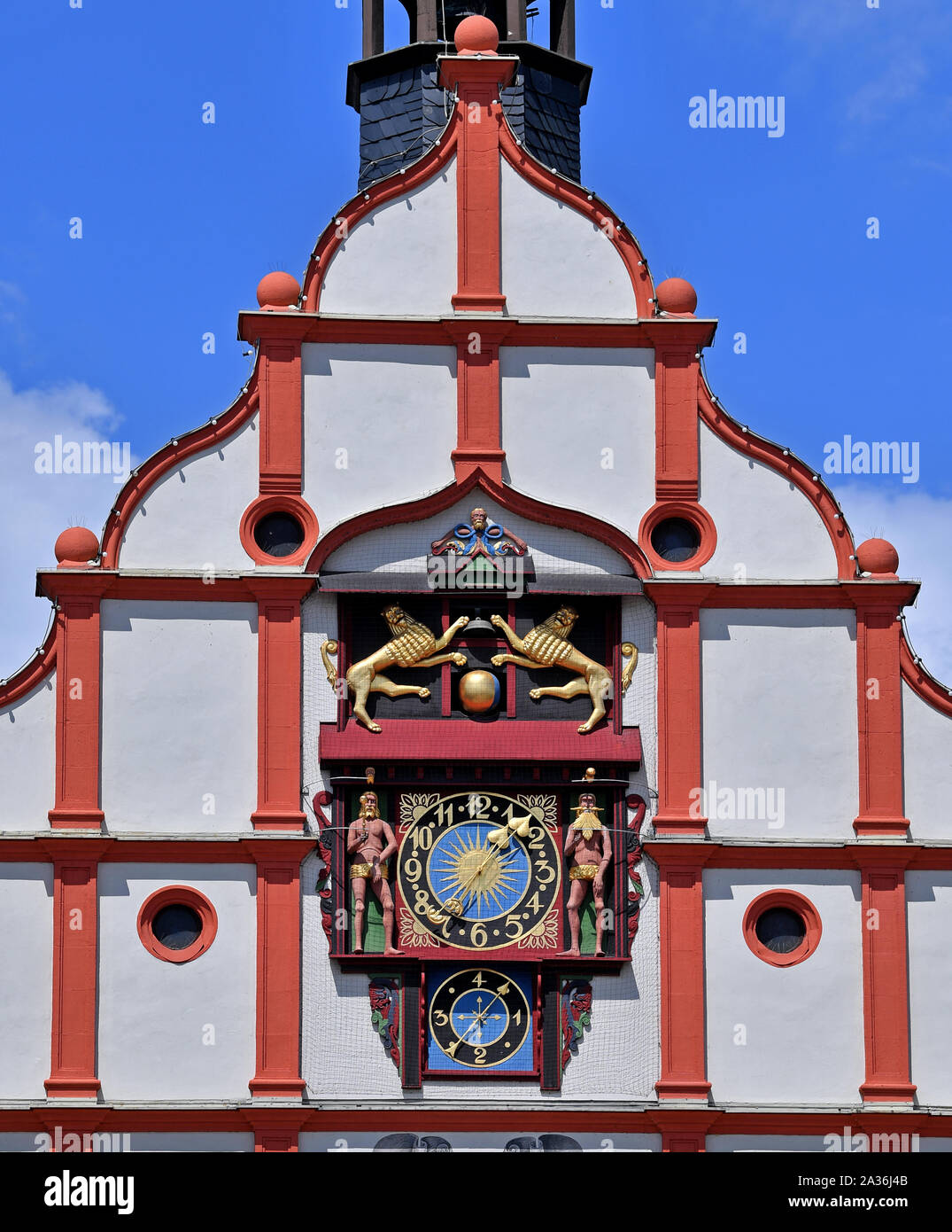 Plauen, Germany. 01st Aug, 2019. The magnificent gable of the Old Town ...