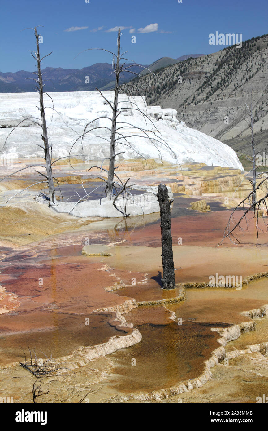 The desolate looking landscape at Angel Terrace rock formation in ...