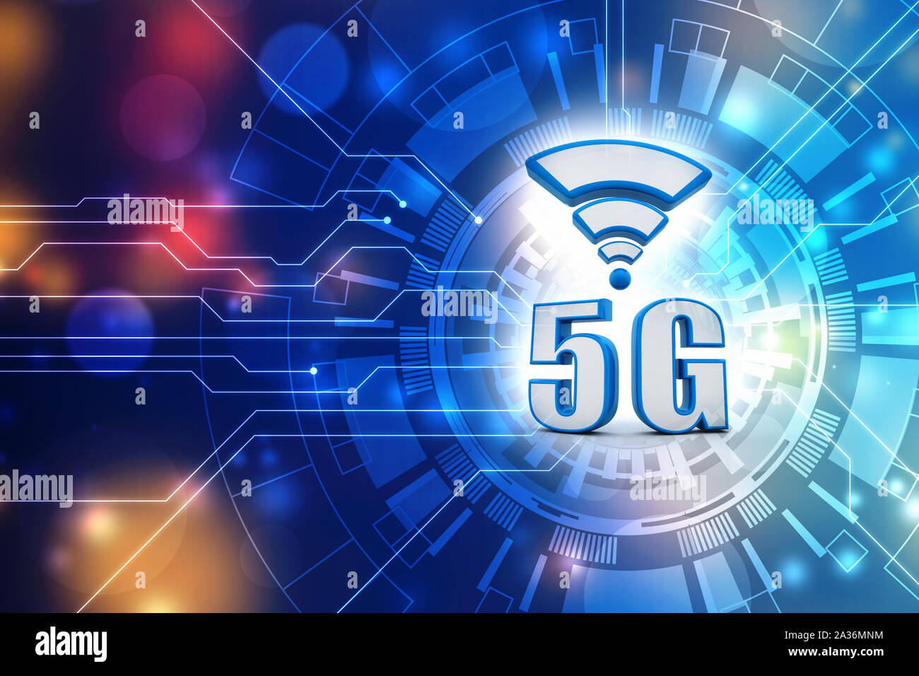 5G Network internet concept background, 5th generation of internet, 5G ...