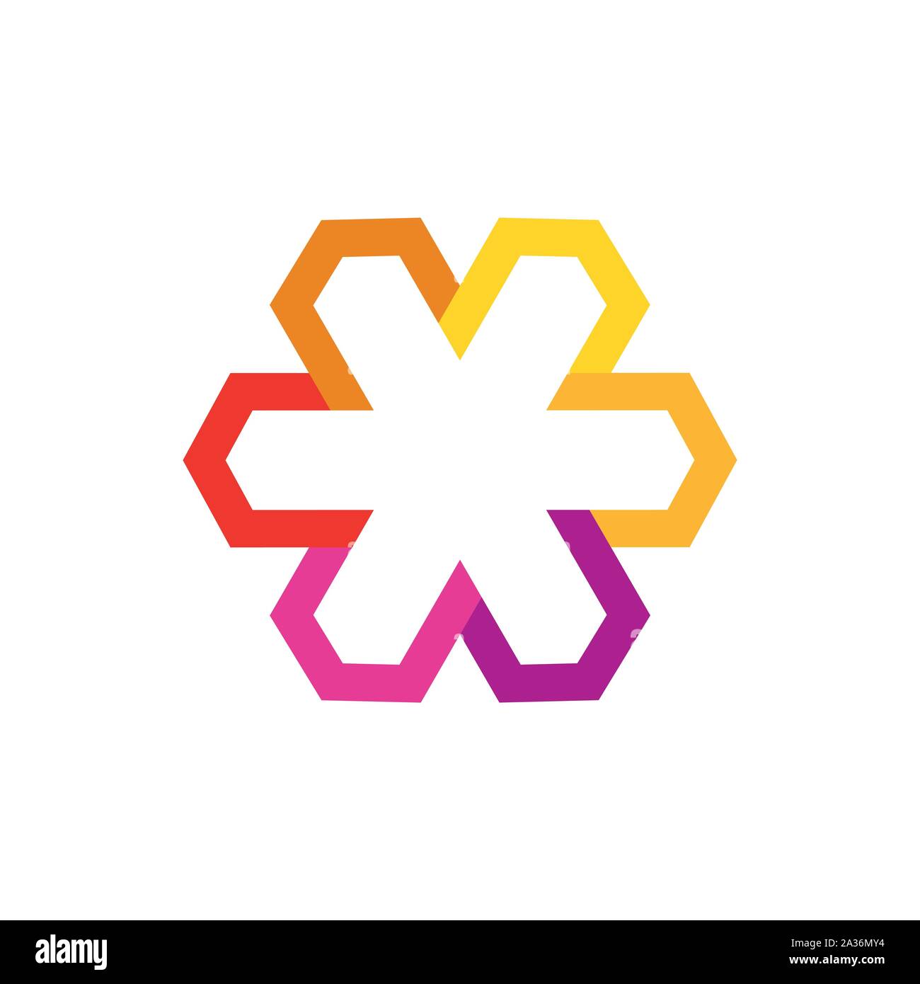 Hexagonal symmetry Stock Vector Images - Alamy