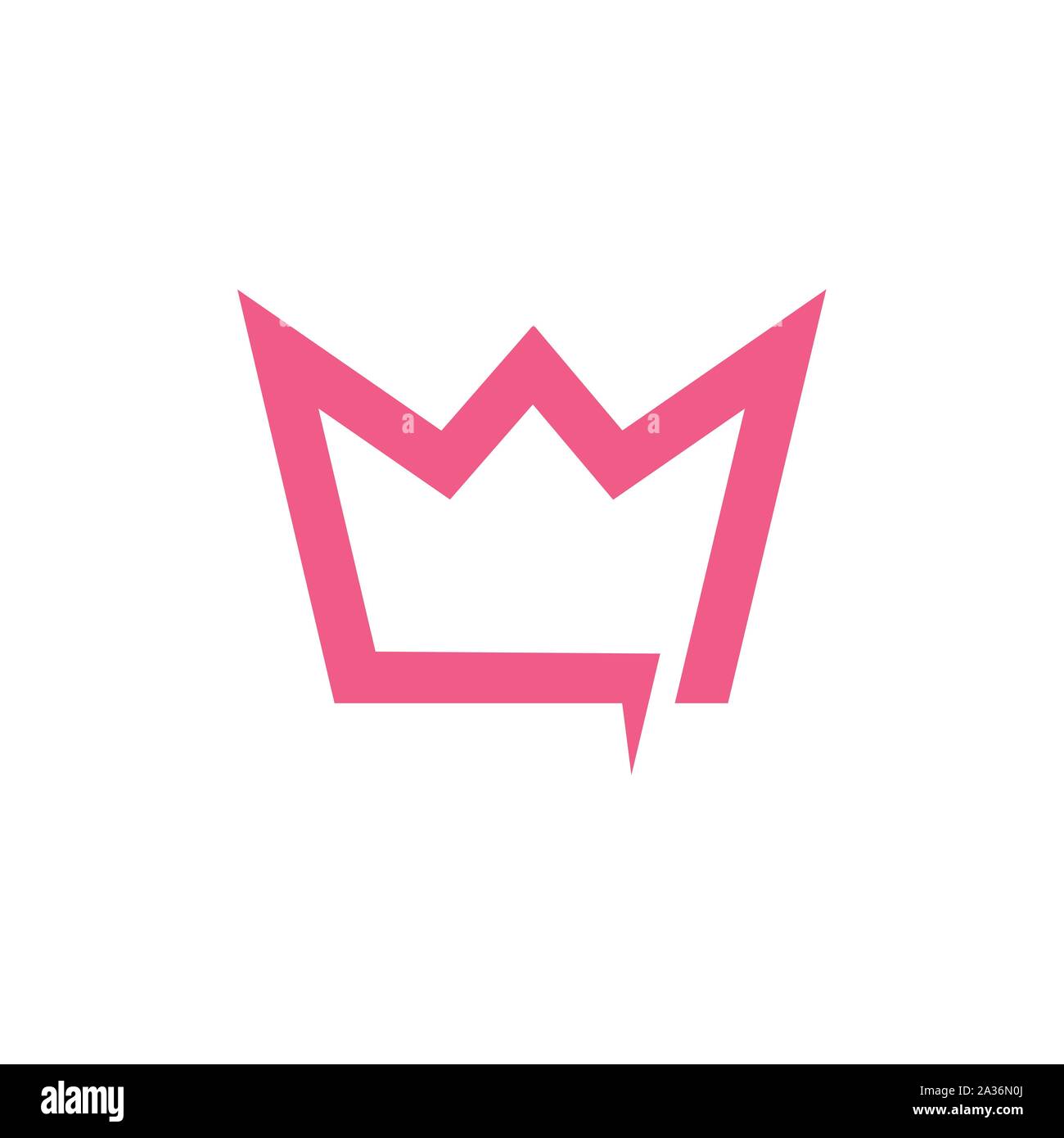 Crown shape design template vector Cut Out Stock Images & Pictures - Alamy