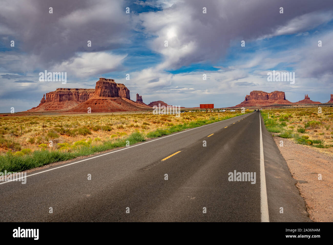 Scenic highway through the Monument Valley, USA Stock Photo - Alamy