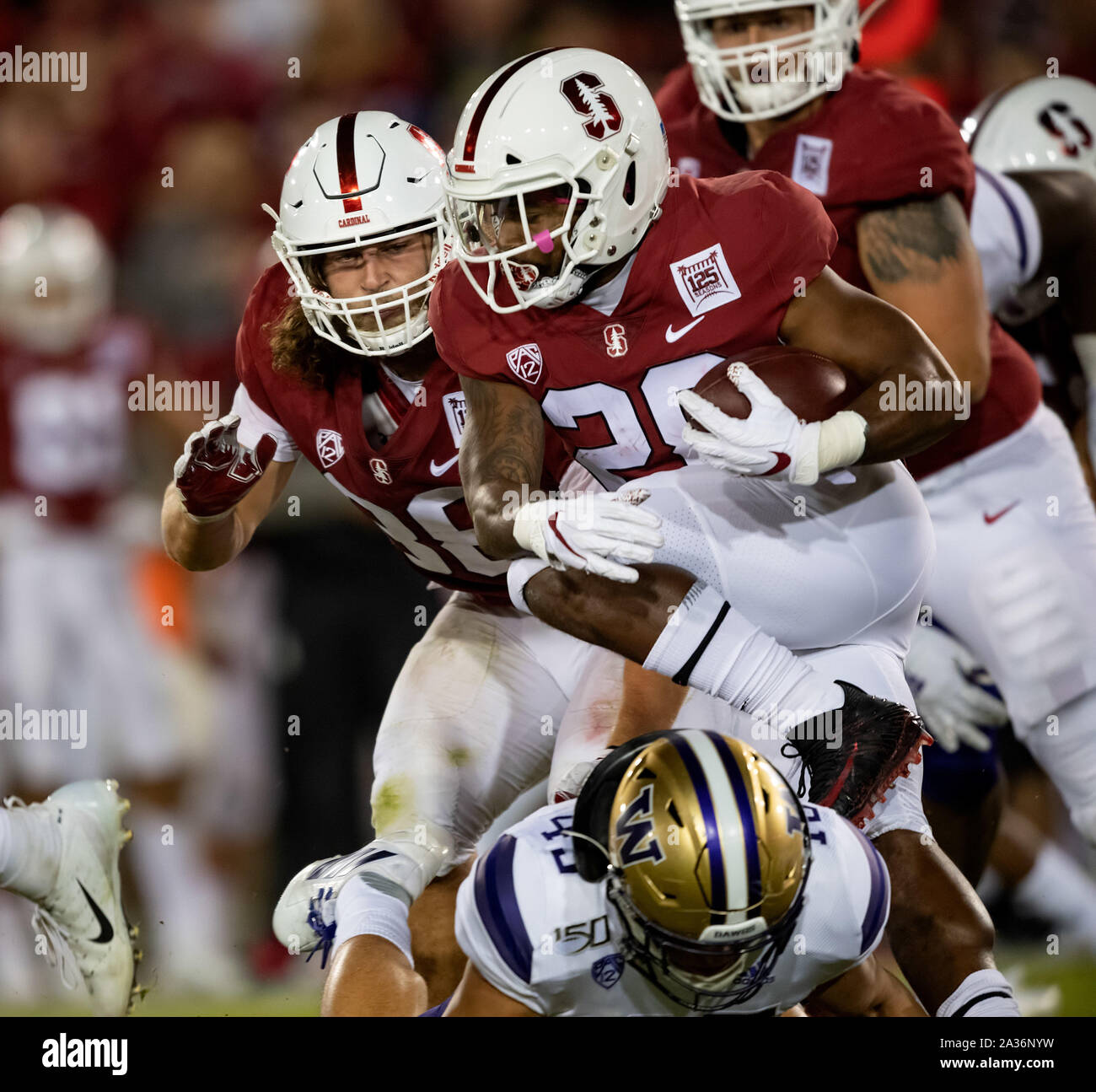 Stanford, California, USA. 05th Oct, 2019. Stanford Cardinal running ...