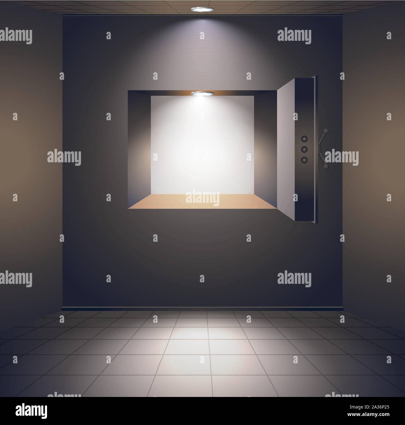 Empty bank interior Stock Vector Images - Alamy