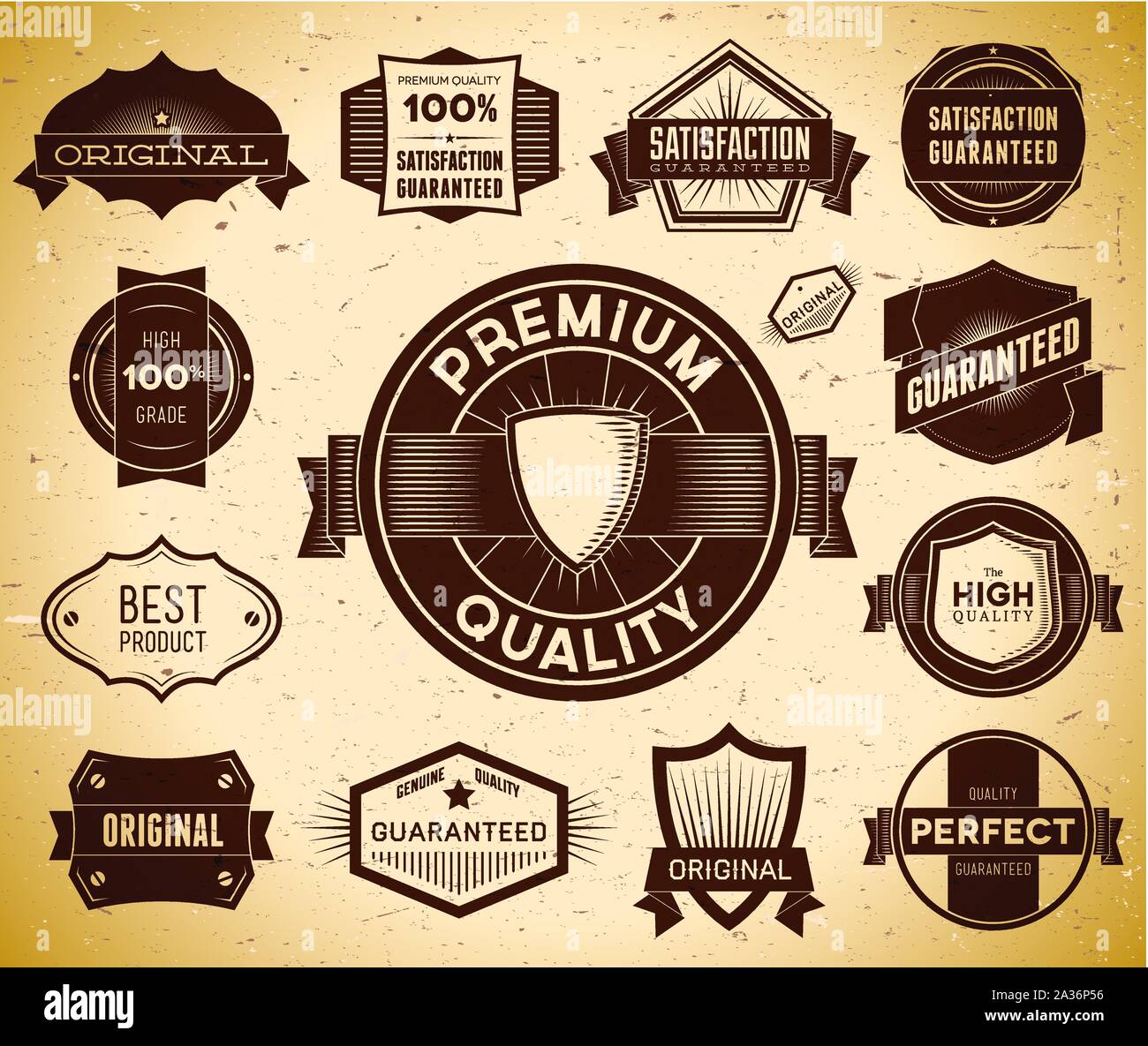 Vintage labels. Collection 1 Stock Vector Image & Art - Alamy