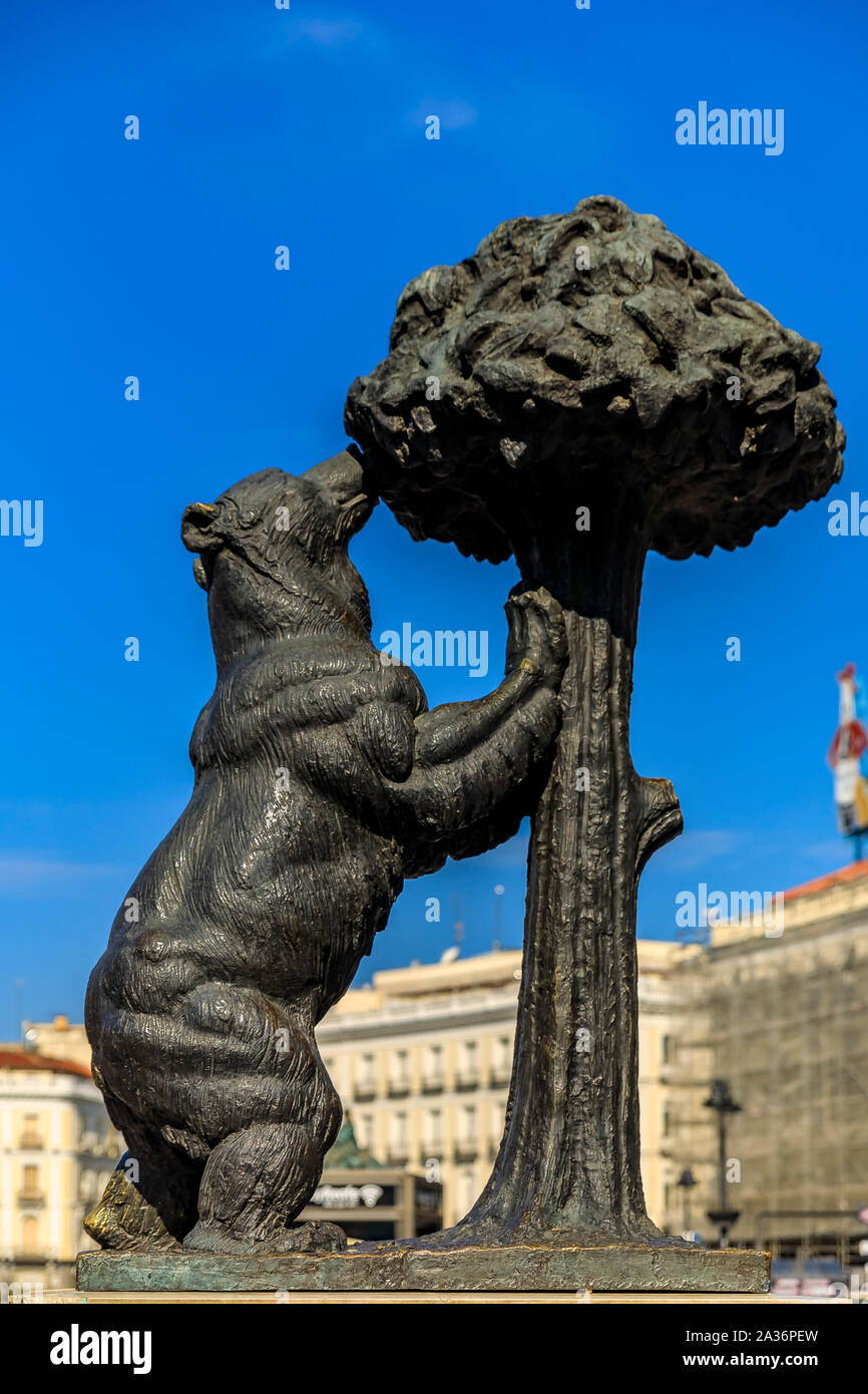 History of the bear and the strawberry tree statue hi-res stock ...