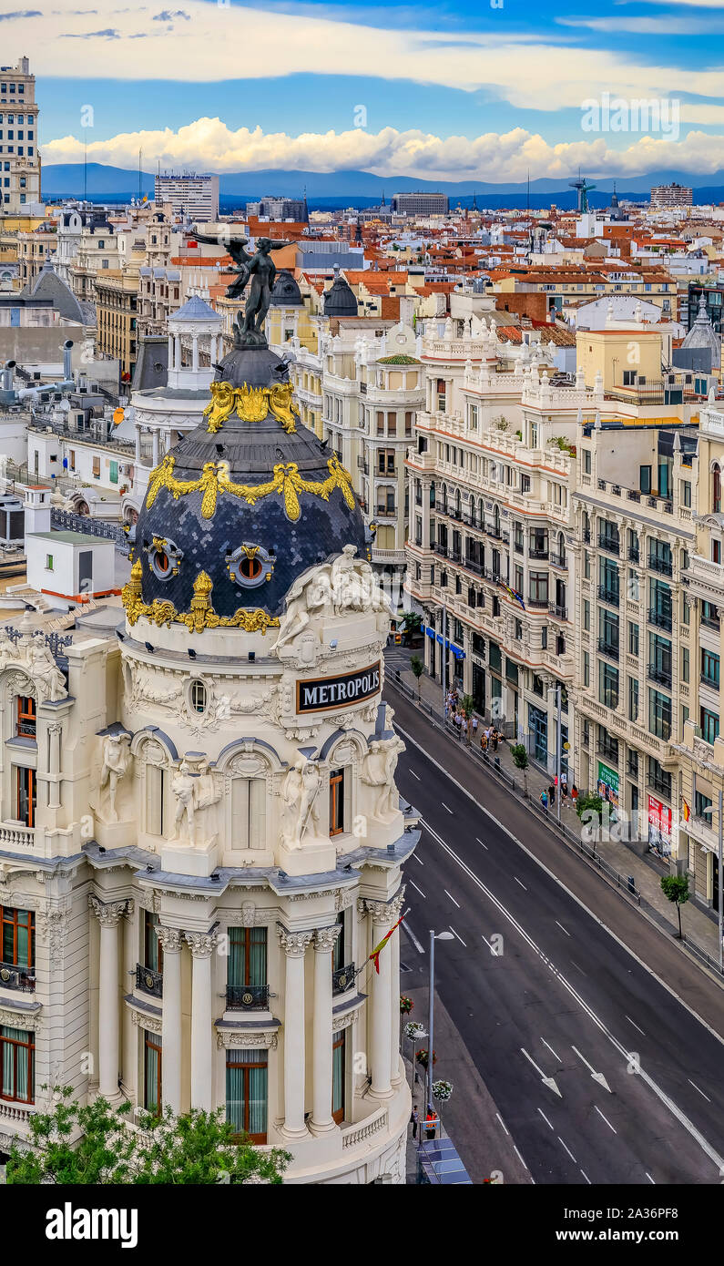 Aerial view of Metropolis, one of the most beautiful buildings and Gran ...
