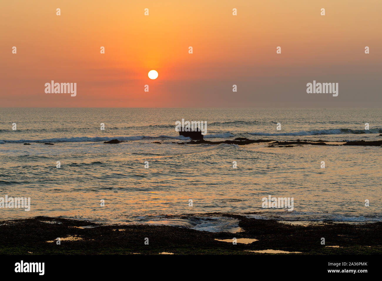 Pererenan beach (Pantai Pererenan ) at sunset. Canggu, Bali, Indonesia ...