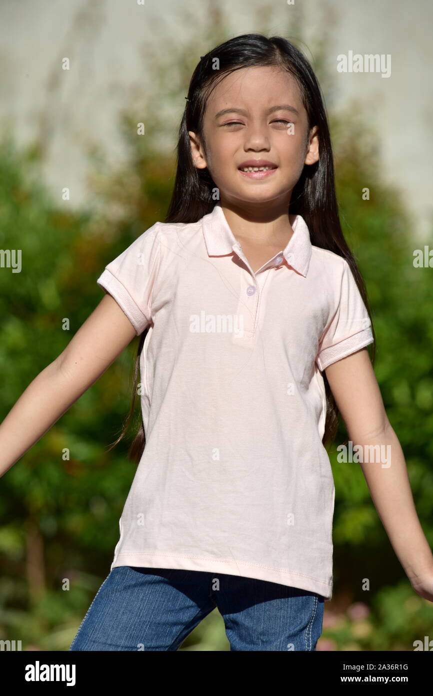 A Girl Child Posing Stock Photo - Alamy