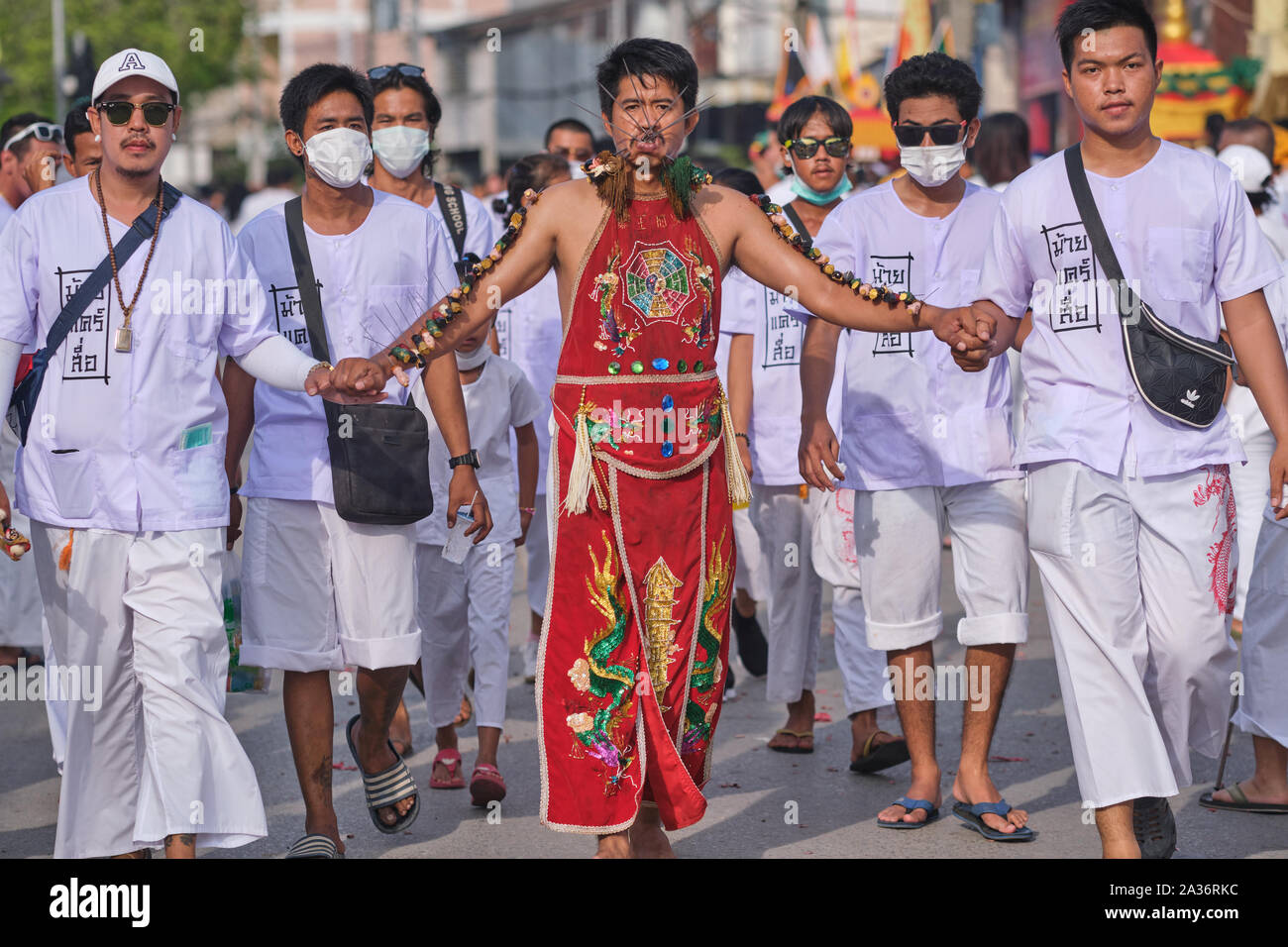 A procession during the Vegetarian Festival (Nine Emperor Gods Festival ...