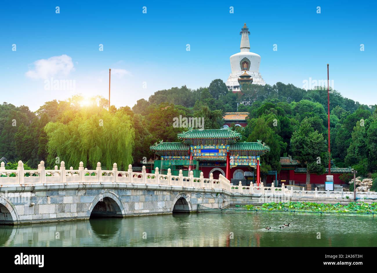 Beautiful Scene of Beijing Imperial Park: Beihai Stock Photo - Alamy