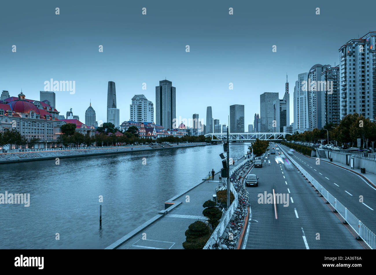 Urban architectural landscape in Tianjin, China Stock Photo - Alamy