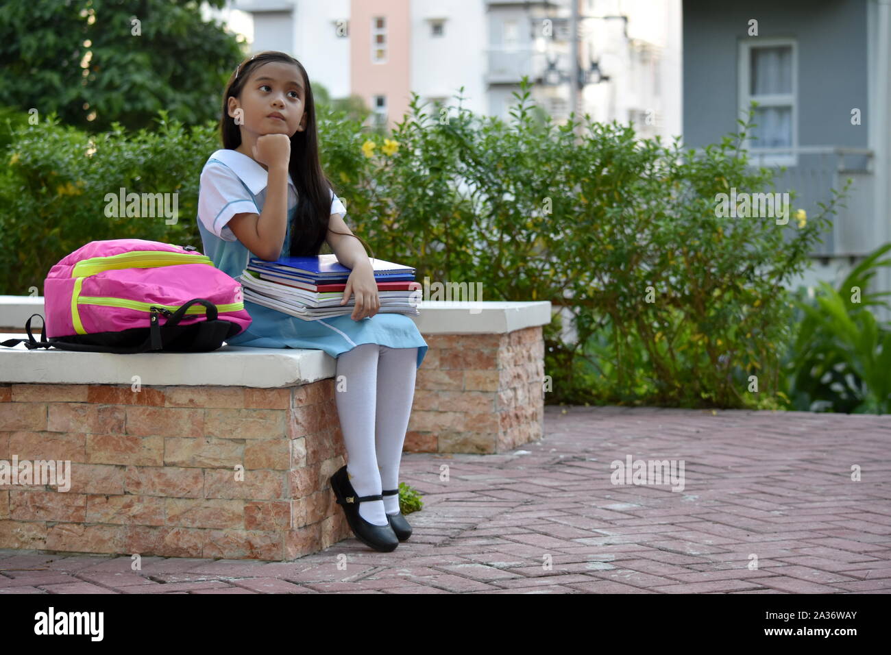A Prep Girl Student Thinking Stock Photo - Alamy