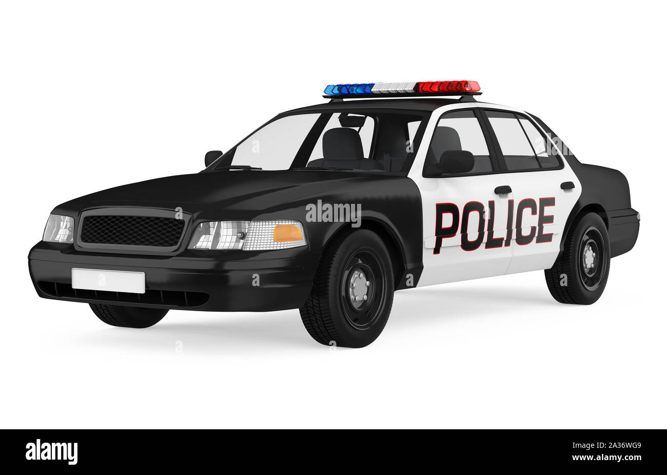 Police Car Isolated Stock Photo - Alamy
