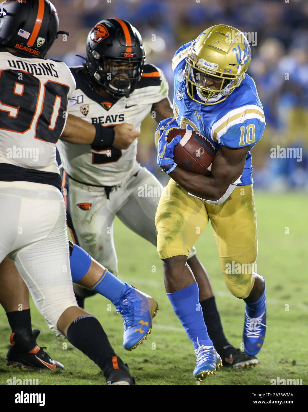 Pasadena CA. 05th Oct, 2019. UCLA Bruins running back Demetric Felton ...