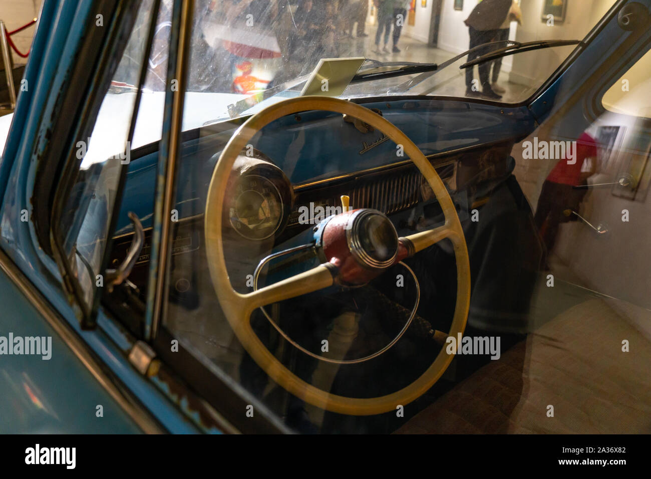 MOSCOW, RUSSIA - FEBRUARY 2, 2019: AZLK-2141 Moskvich interior made in ...