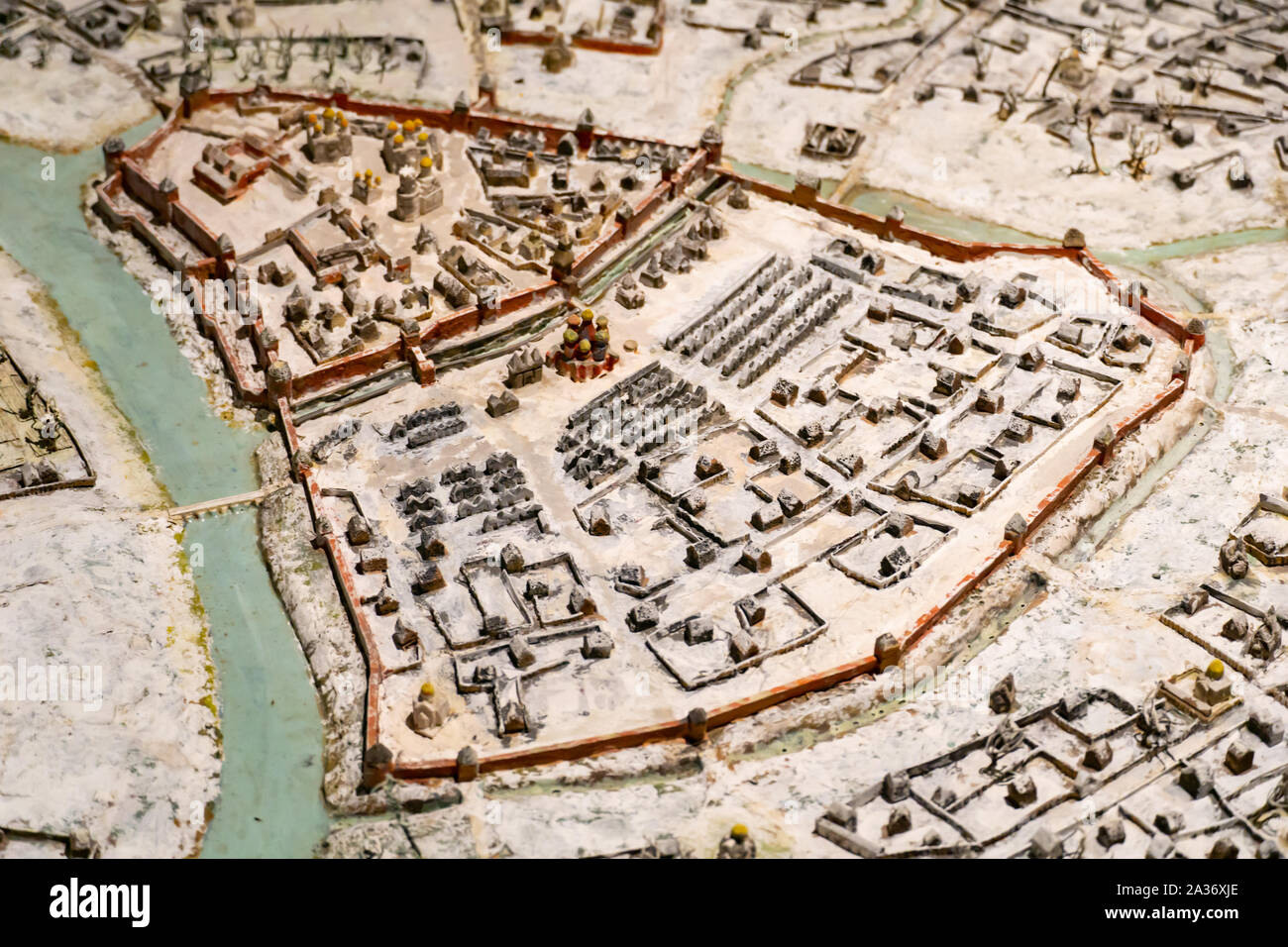 Bird's Eye View over the ancient center of Moscow Kremlin Stock Photo ...