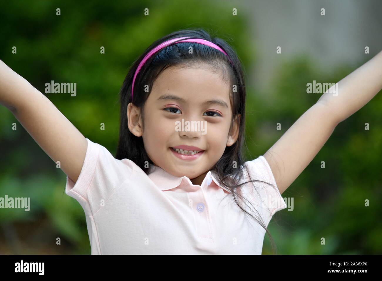 A Girl And Freedom Stock Photo - Alamy