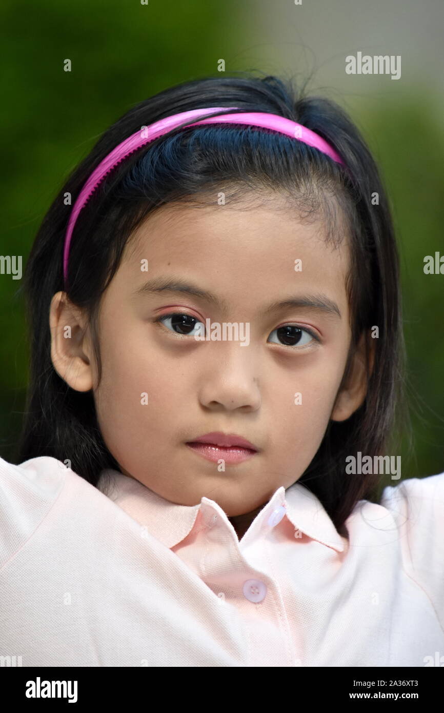 An Unemotional Beautiful Female Tween Stock Photo - Alamy