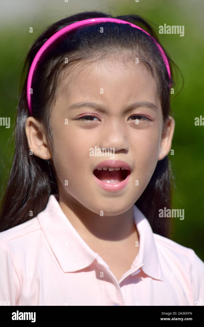 An A Stressed Asian Person Stock Photo - Alamy