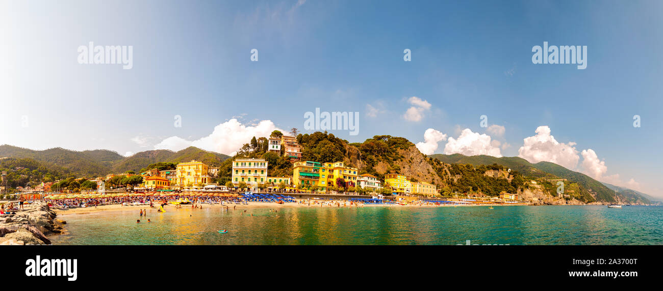 Monterosso Al Mare, Italy - September 02, 2019: Panorama of rocky ...