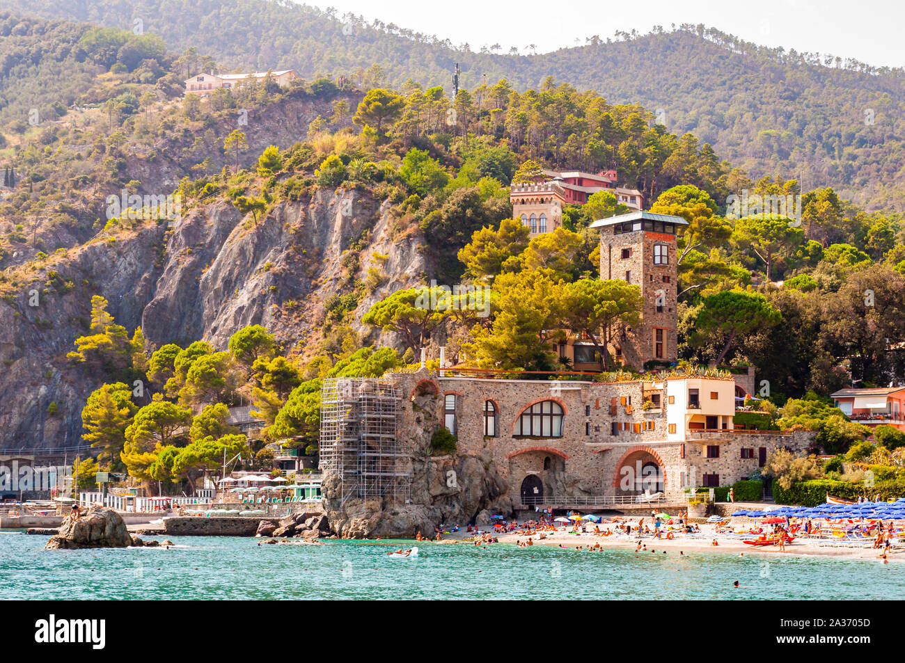 Monterosso Al Mare, Italy - September 02, 2019: The beach full of ...