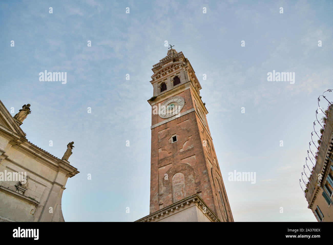 A clock tower located in Venice Stock Photo - Alamy