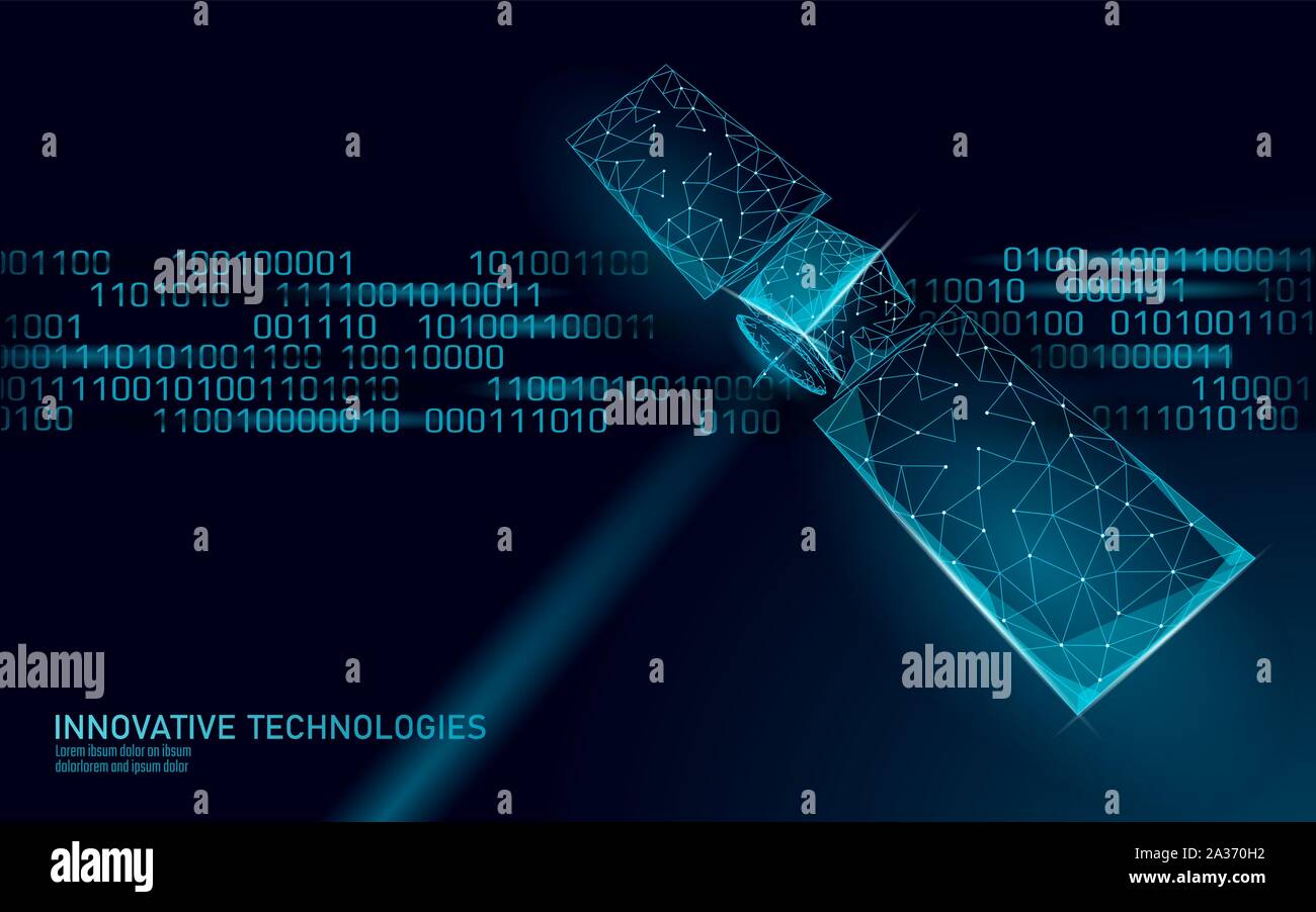 Telecommunication defense satellite in space. Orbital sputnik receiver ...