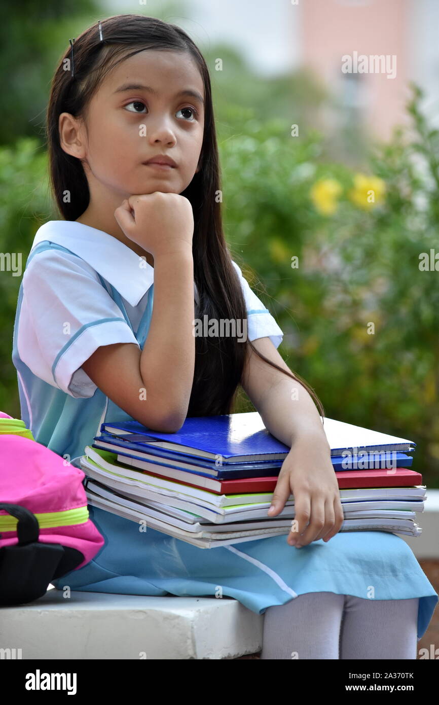 A School Girl Making A Decision Stock Photo - Alamy