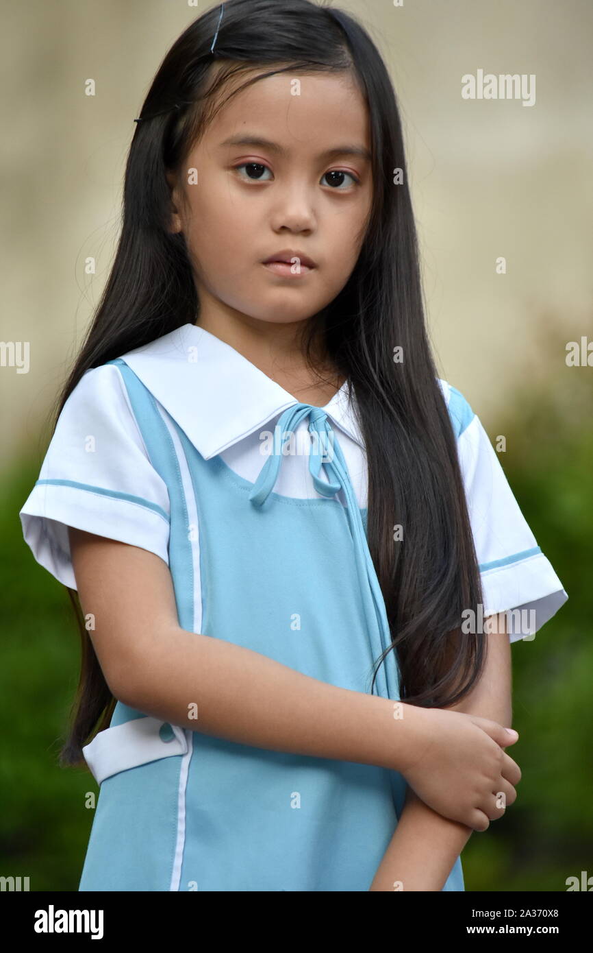 An Impatient Young Girl Student Stock Photo - Alamy