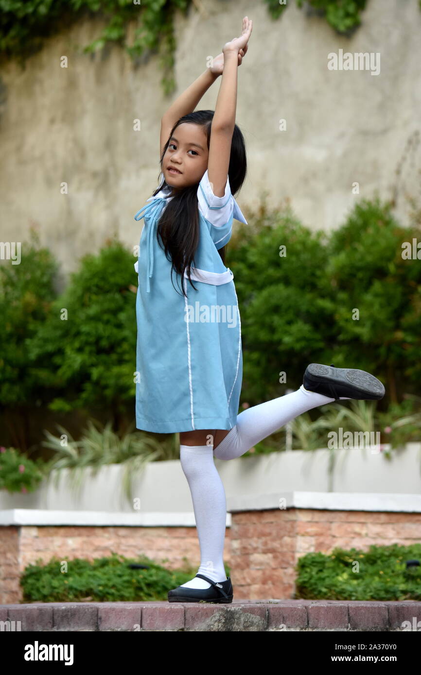 An A Female Student Dancing Stock Photo - Alamy