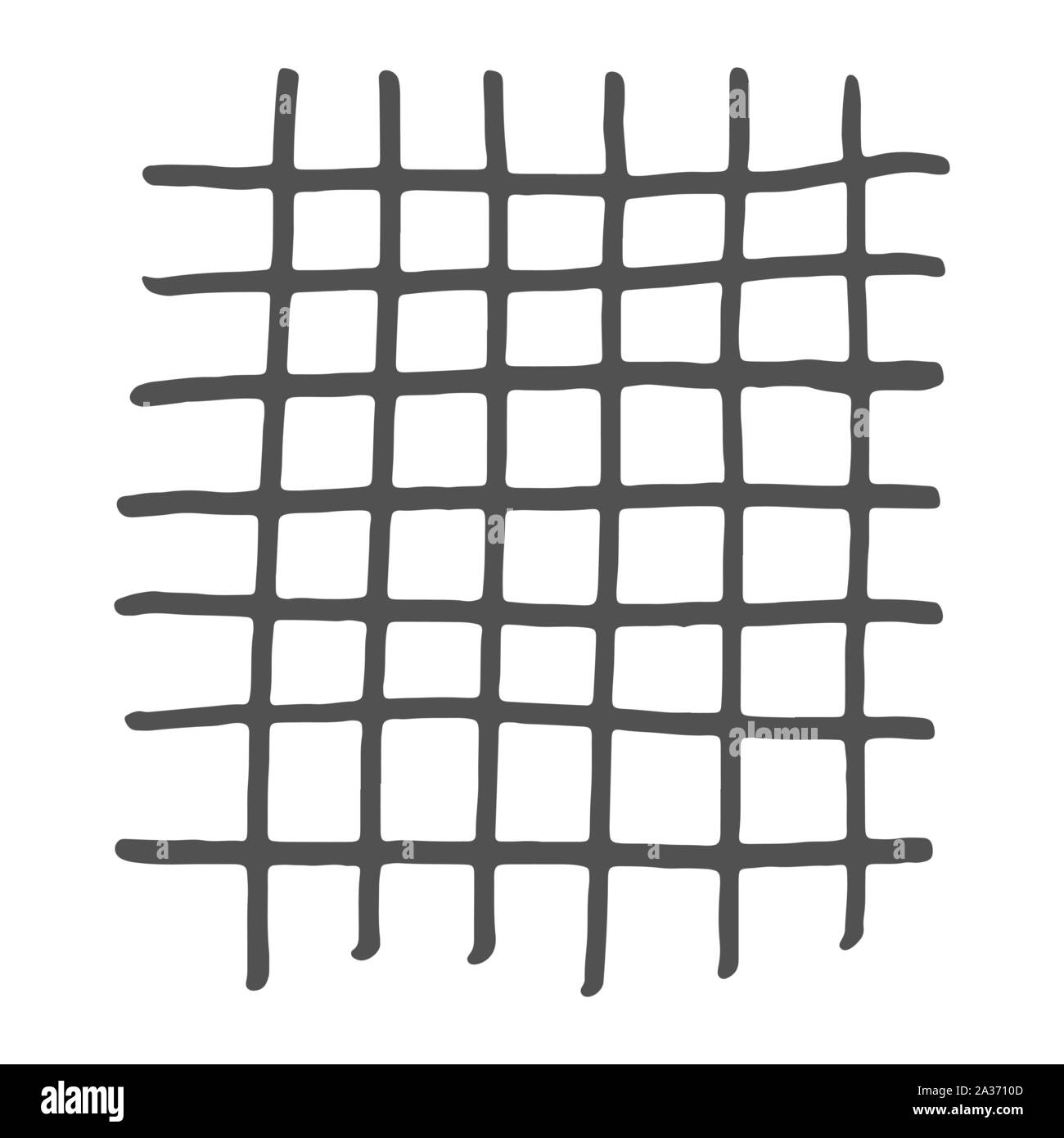 Handdrawn gray grid. Vector illustration. Stroke ink and marker Stock ...