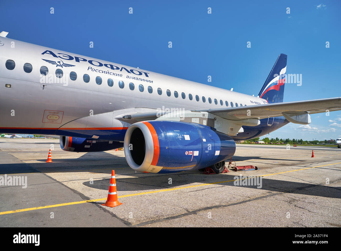 SYKTYVKAR, RUSSIA - CIRCA MAY, 2019: an aircraft operated by Aeroflot ...